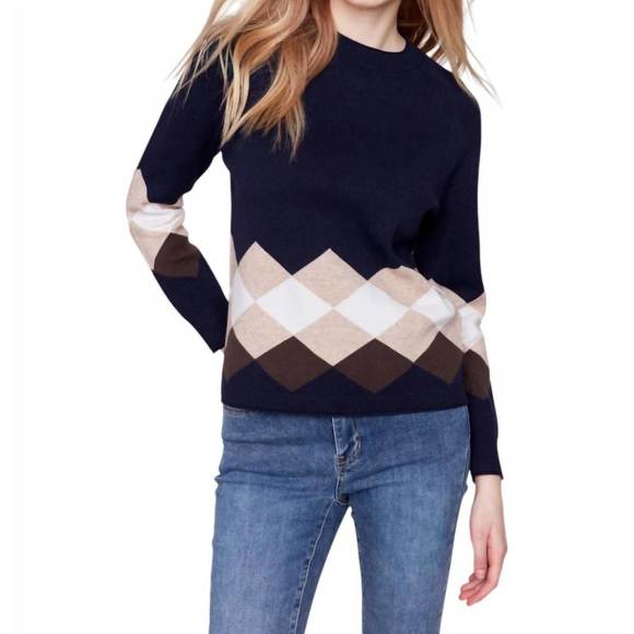 CHARLIE B | Sweaters | New Charlie B Plushy Jacquard Argyle Sweater In ...